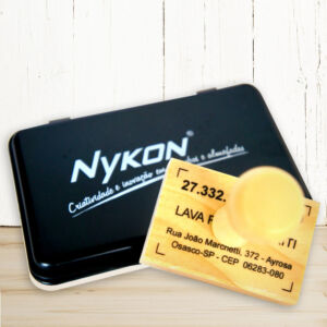 Carimbo CNPJ de Madeira Tamanho 4 x 6 cm